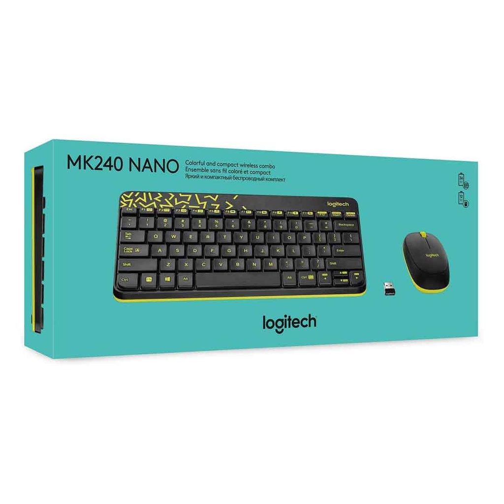 Logitech MK240 NANO Mouse & Keyboard Combo Black Color | Quality Computer